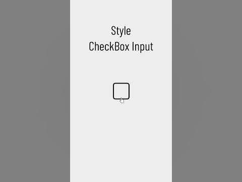 Style CheckBox Input With Html and Css Only #css #html #code #animation #checkbox - YouTube