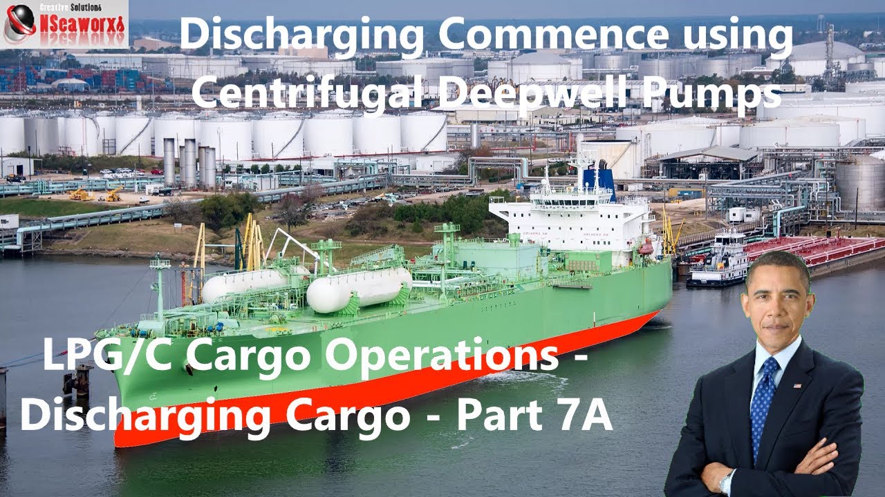 LPG/C Ship Cargo Operations Part 7A - Start Discharge Cargo - Using ...