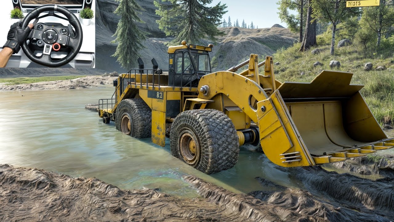 SnowRunner - Caterpillar 993K Bulldozer Conquers on Difficult Muddy ...
