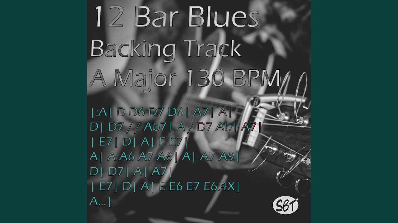 12 Bar Blues Backing Track A Major 130 BPM - YouTube