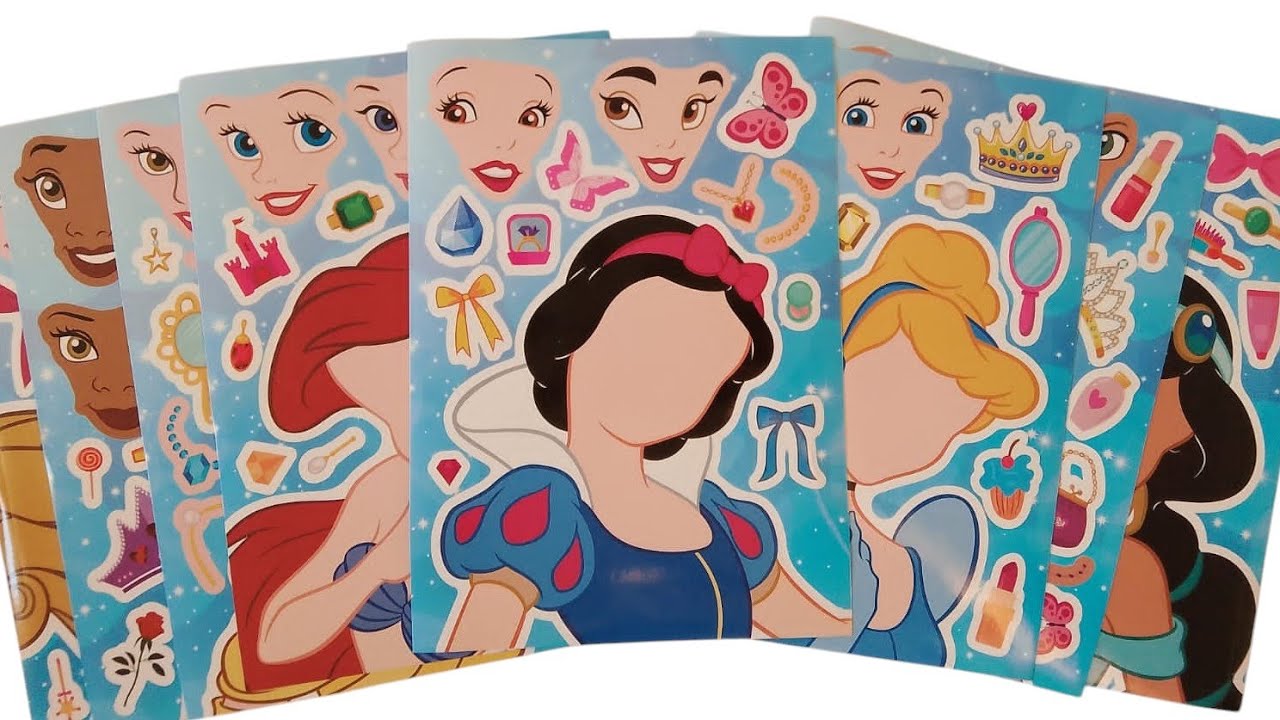 Paper DIY Satisfying decorate with Sticker Book DISNEY PRINCESS#asmr ...