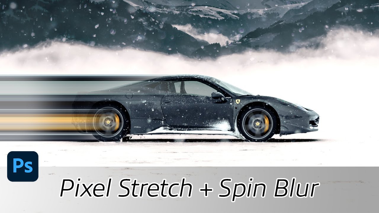 Pixel Stretch and Spin the Wheels Effects - Photoshop Tutorial - YouTube