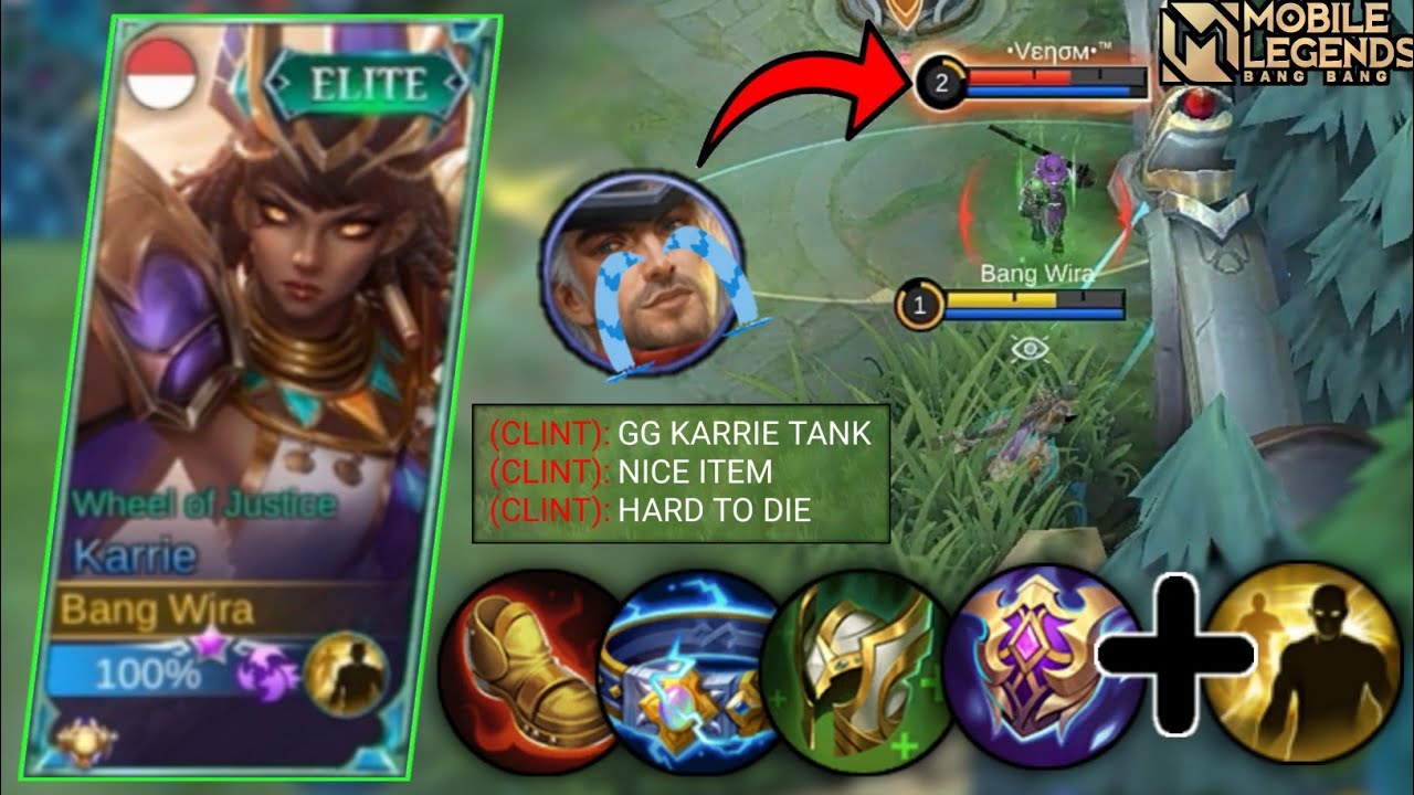 VERY EASY AGAINST CLINT USING KARRIE BUILD TANK! KARRIE BEST BUILD 2021 ...