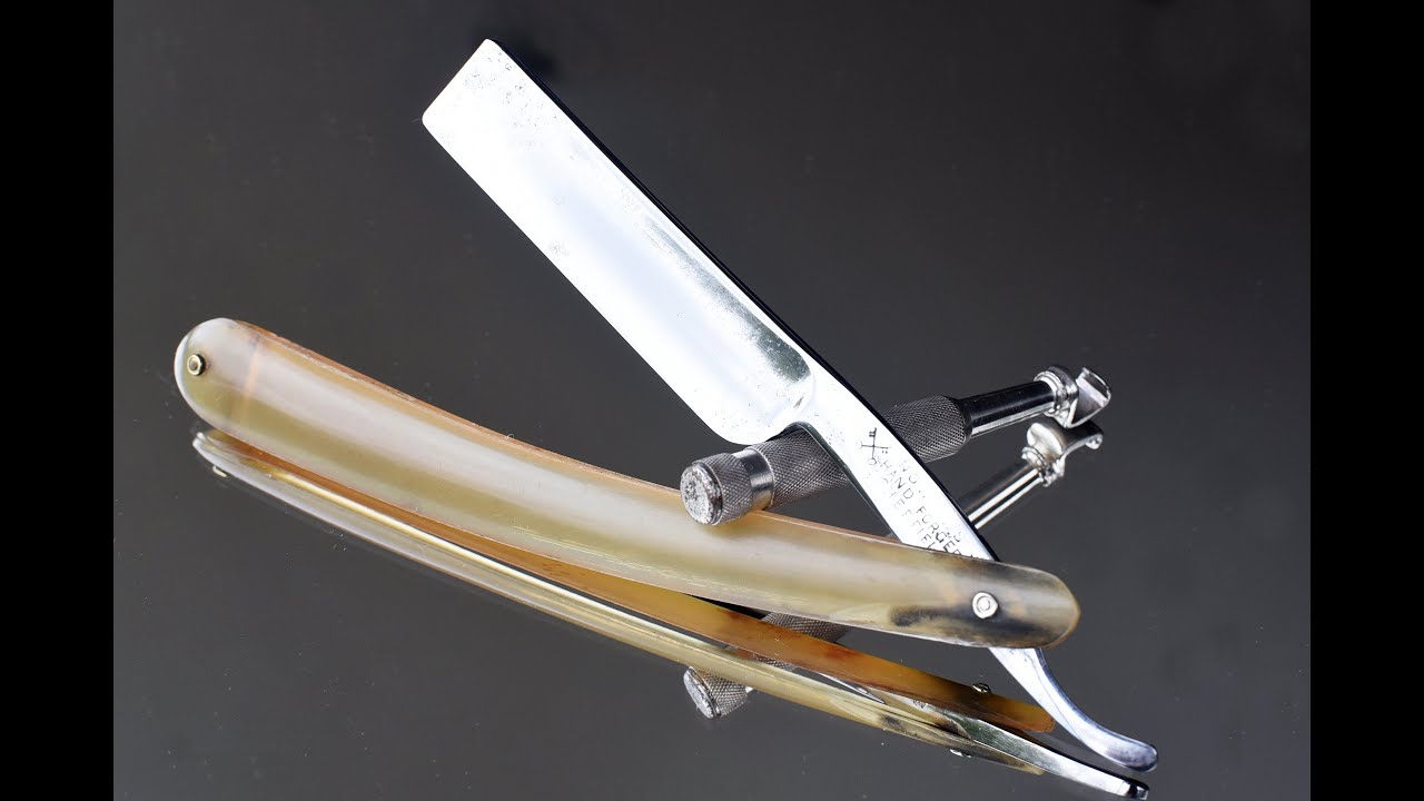 John Nowill vintage straight razor shave test - YouTube