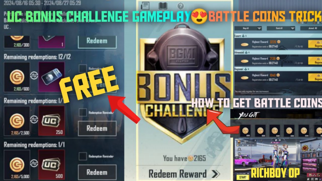 UC BONUS EVENT / UC BONUS CHALLENGE / BONUS CHALLENGE GAMEPLAY / BONUS ...