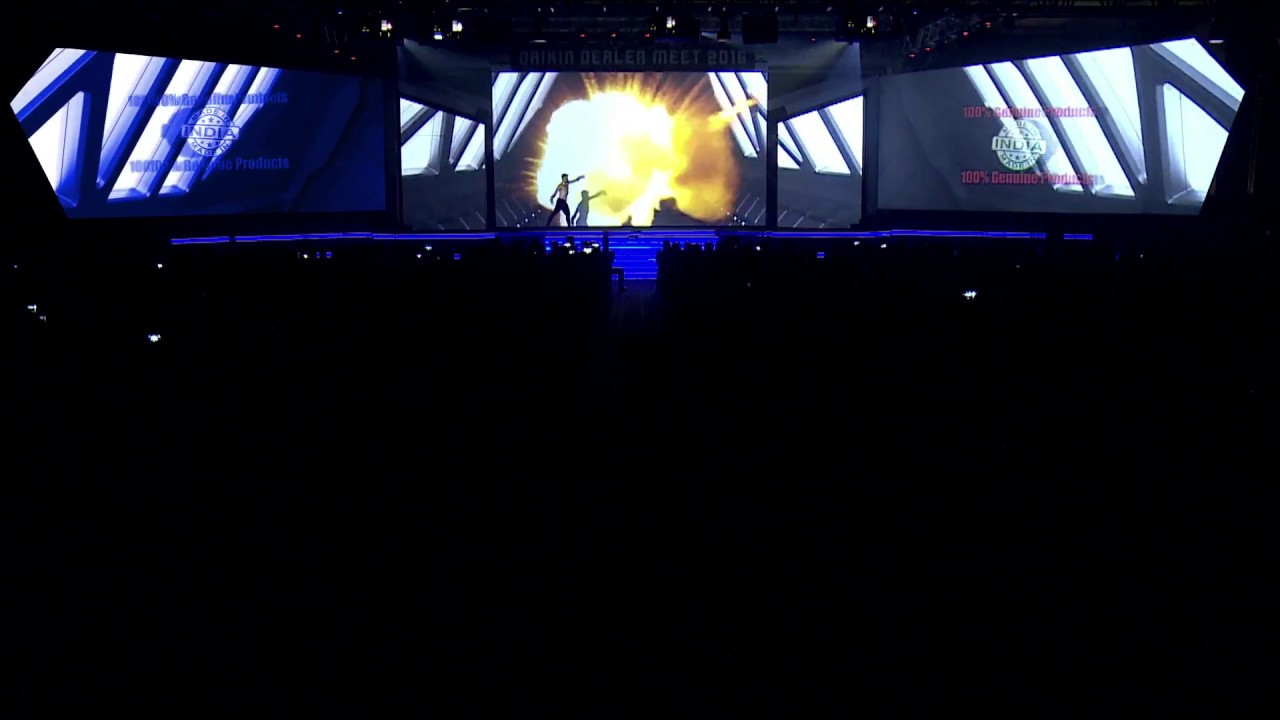 270 degree projection mapping_ Daikin event - YouTube