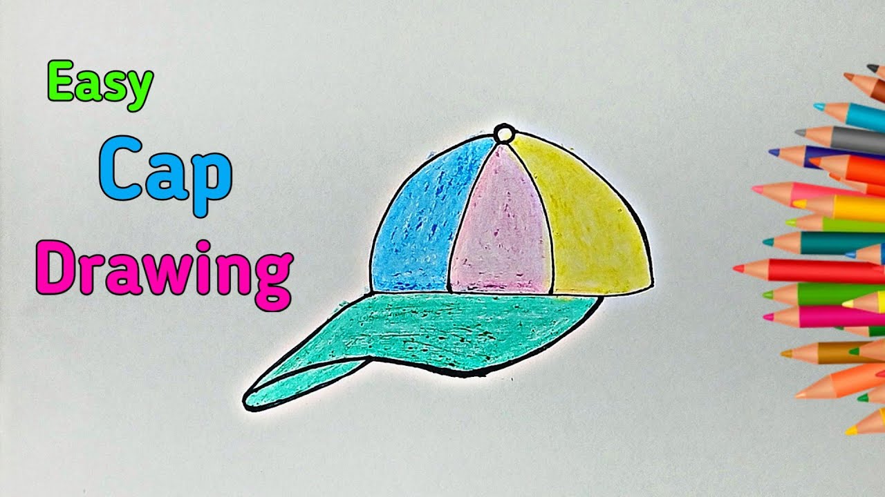 How To Draw Cap || Easy Cap Drawing #arbaig #drawing - YouTube