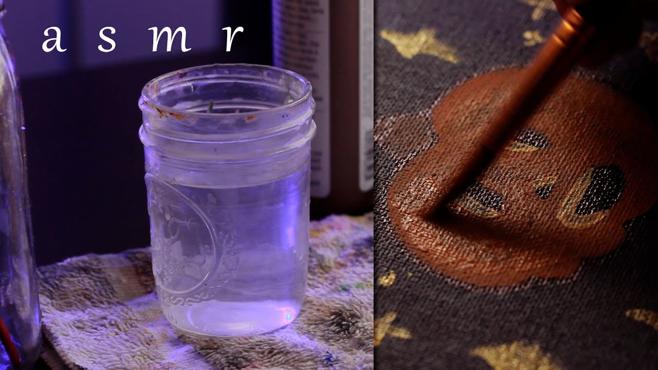 ASMR Painting (no talking) Super Sensitive Brushing, Mixing and ...