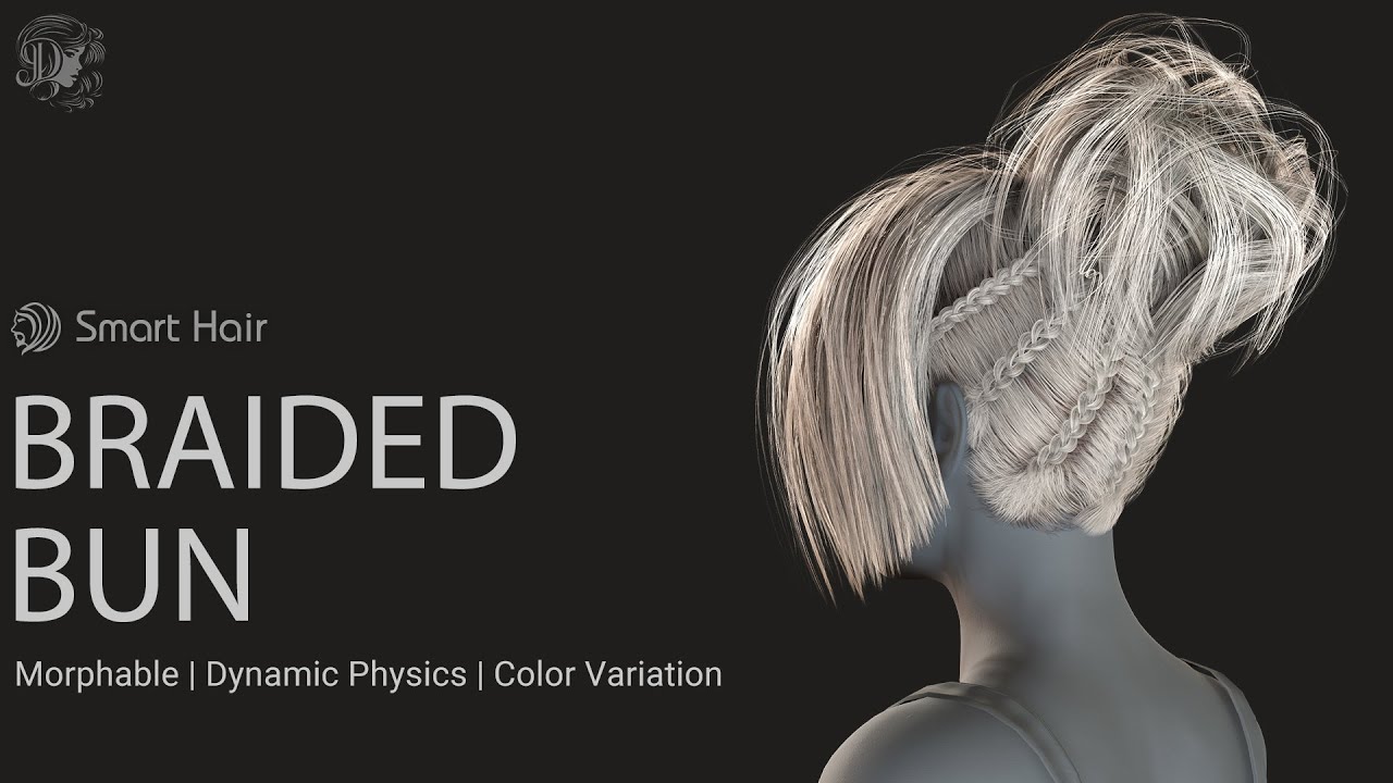 CC3/CC4-iClone7/iClone8-Braided Bun Hair - YouTube