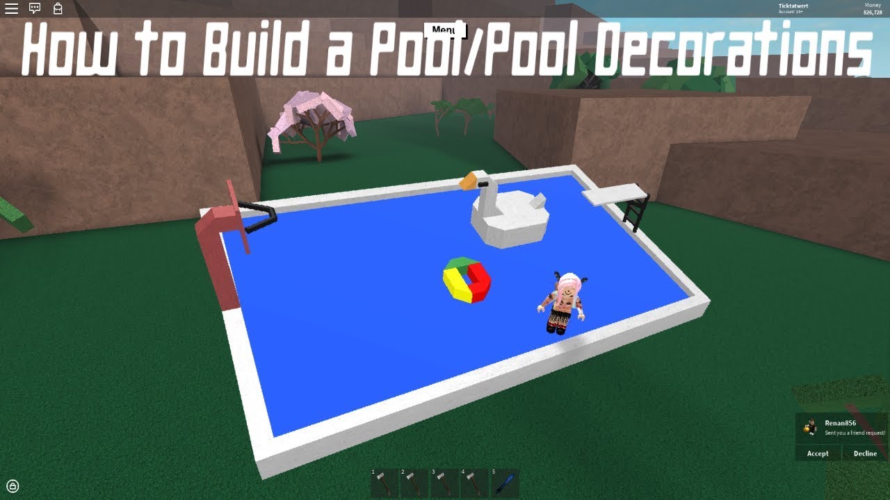 Lumber tycoon 2 | How to Build a Swimming Pool/Decorations - YouTube