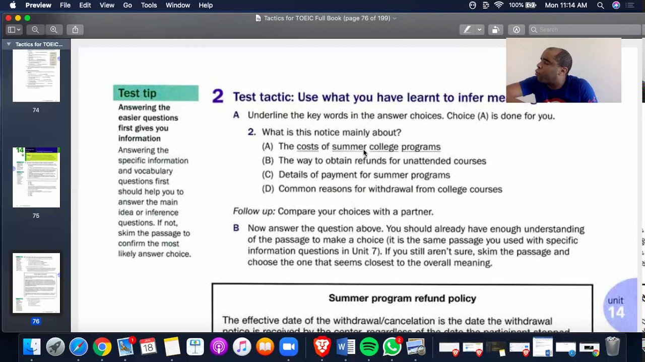 TOEIC | Reading | Part VII | Tactic Practice | Answering Vocabulary Questions & Inferences - YouTube