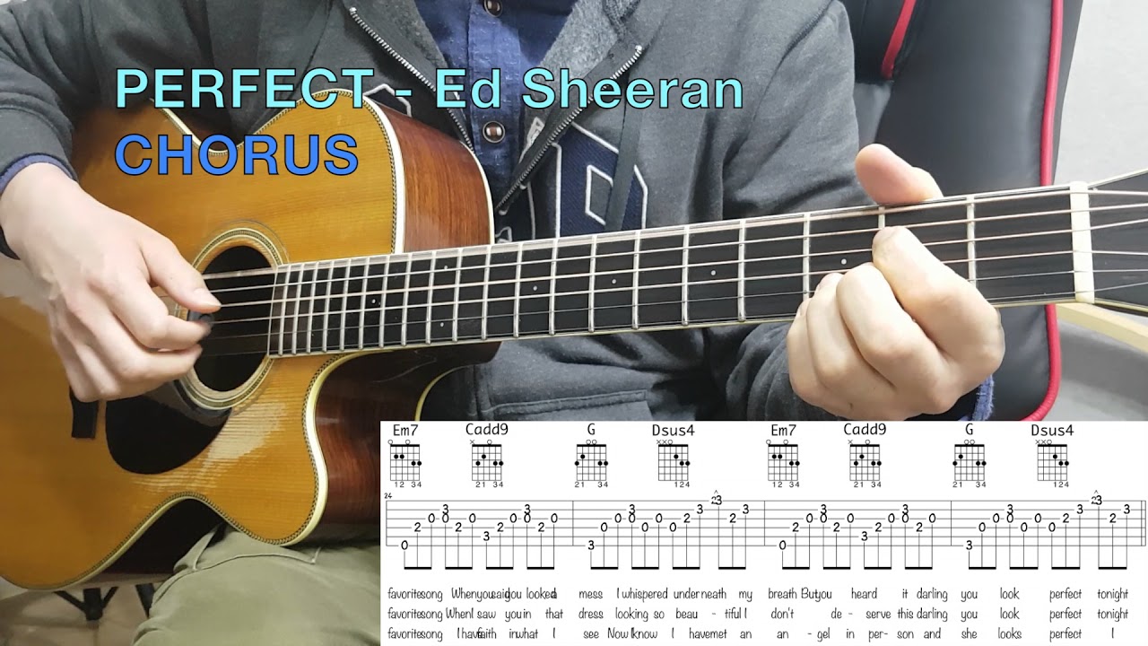PERFECT - Ed Sheeran LIVE ver. GUITAR COVER & TAB - YouTube