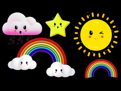 Baby Bear | Rainbow Star Dancing | Visual Tracking and Calming Music