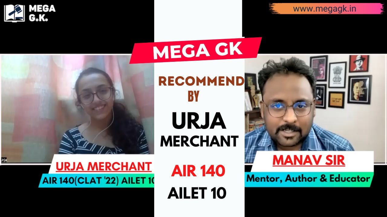 What Guru did Urja Merchant Get to Prepare for CLAT 2023? Mega GK Revealed! #clat2024 #manavsir ...