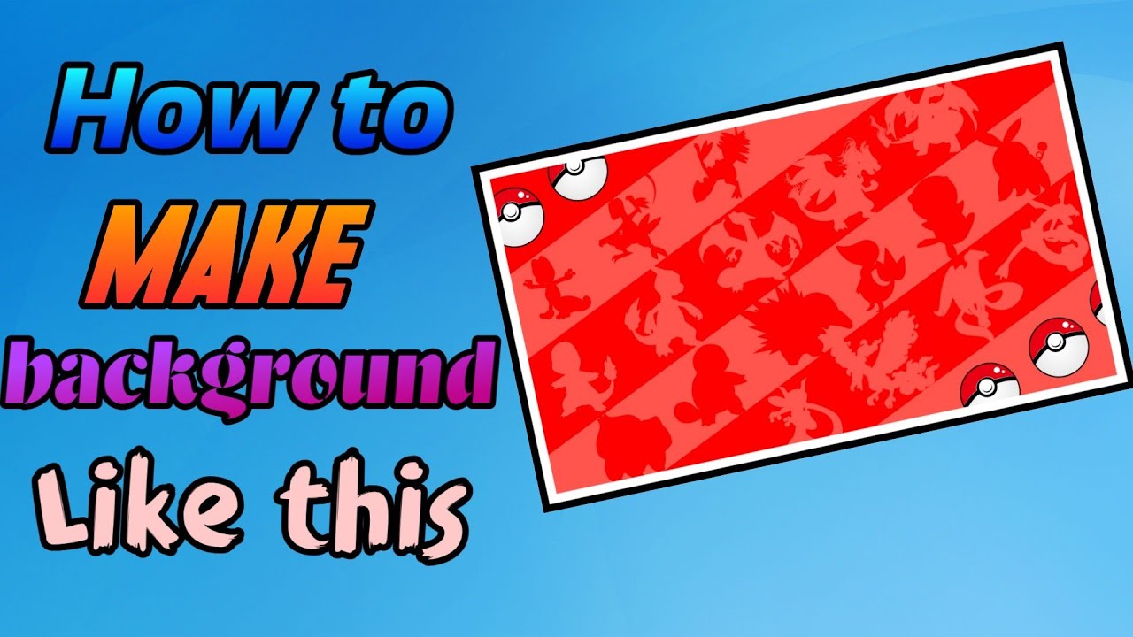 How to make background like this. - YouTube