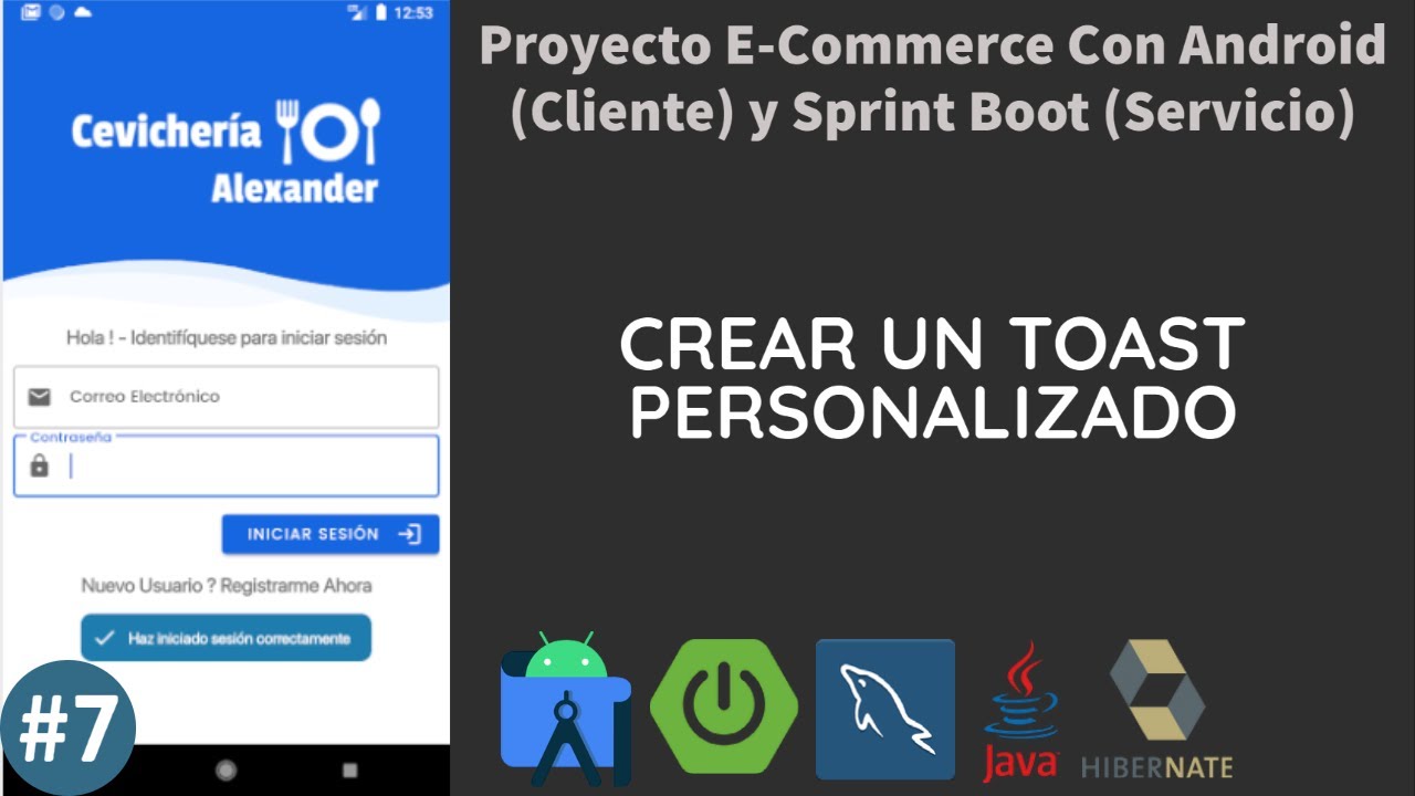 CREAR UN TOAST PERSONALIZADO - ANDROID STUDIO | PARTE 7 - YouTube