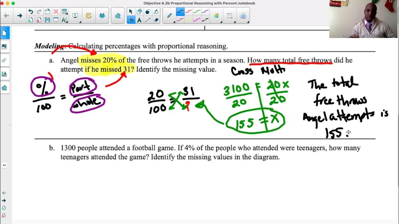 Objective 6.2b Proportional Reasoning w Percents (Math 7) - YouTube