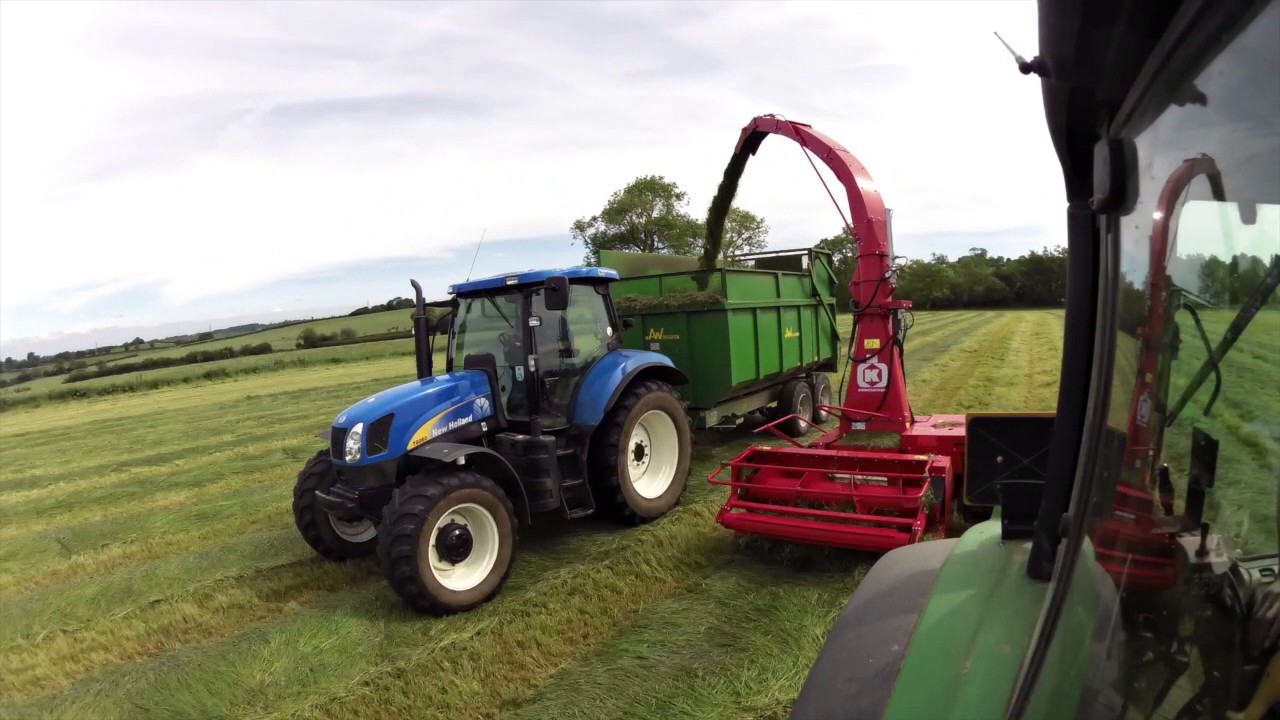 1st Cut Silaging 2017 with New JF/Kongskilde Forager - YouTube