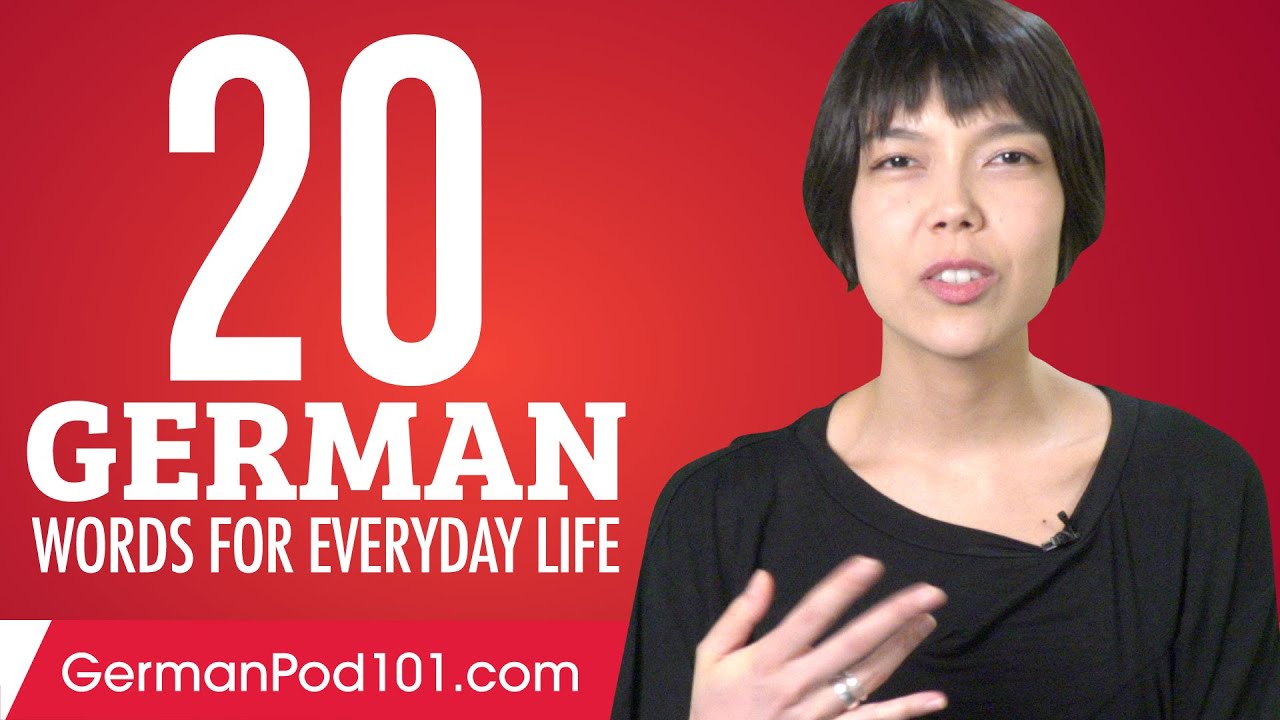 20 German Words for Everyday Life - Basic Vocabulary #1 - YouTube