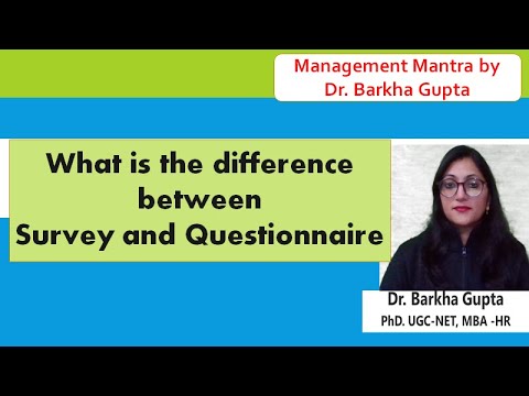 What is the difference between Survey and Questionnaires, Research ...