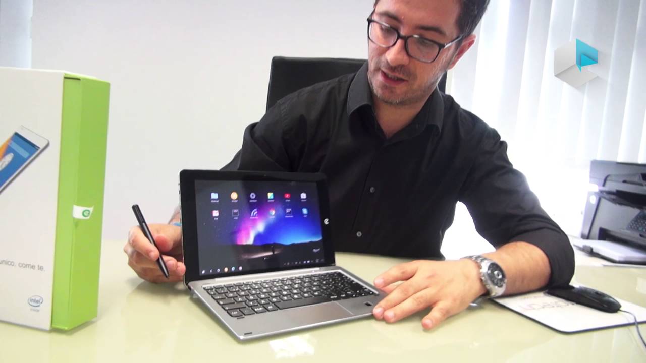 Microtech e-tab Pro tablet 2in1 dual OS Windows 10 Android Remix OS - YouTube