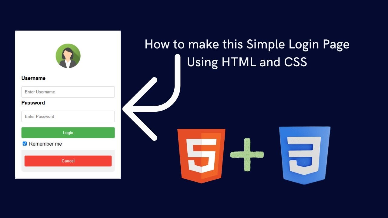 How to make this Simple Login Page using HTML and CSS - YouTube