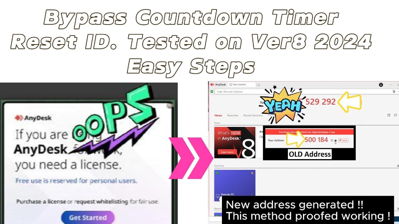 Reset AnyDesk License Warning| Bypass countdown timer splash screen ...