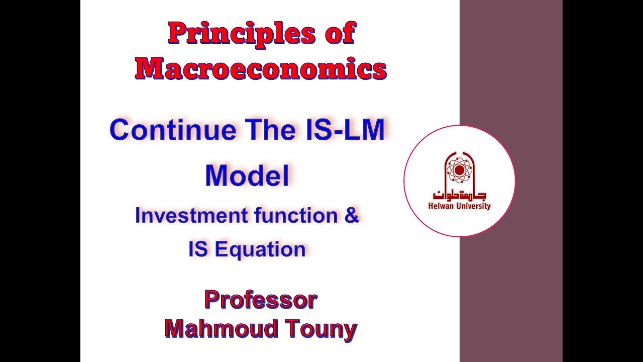 Macroeconomics: Continue The IS-LM Model, Investment function & IS ...