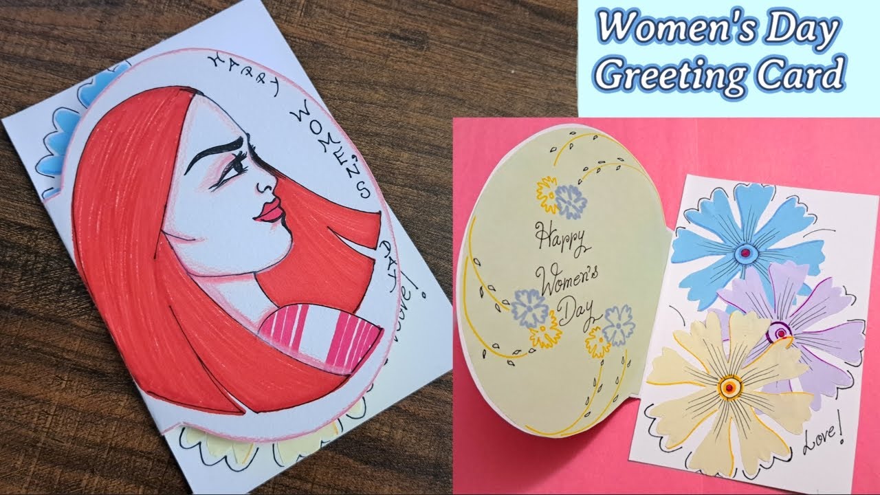 Happy Women's Day Greeting Card | DIY Wish Card for Women's Day | Women ...