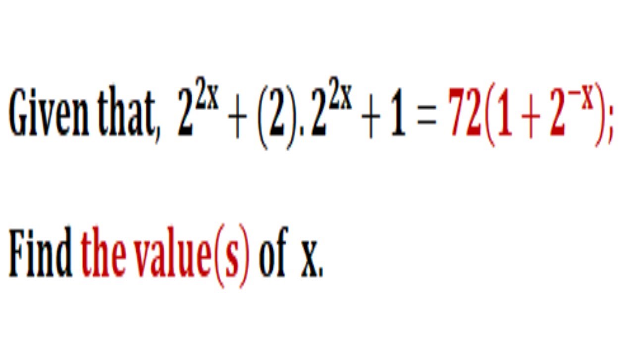 How To Find The Roots Of A Given Exponential Equation In Base Two ...