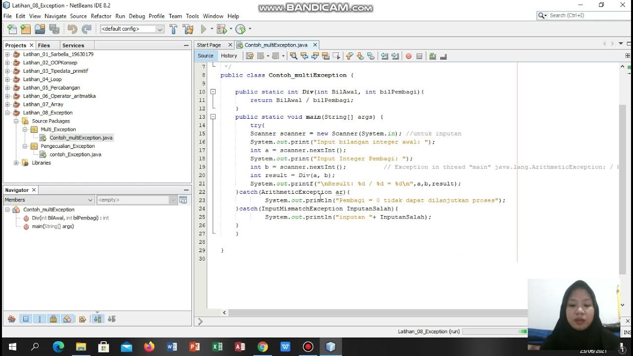 Ch #8: OOP Try...Catch; Exception Handlling-Netbeans 8 - YouTube