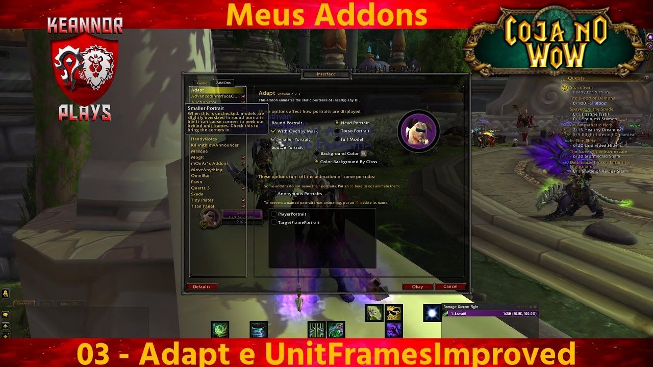 Keannor - Meus Addons #03 - Adapt e UnitFramesImproved - YouTube
