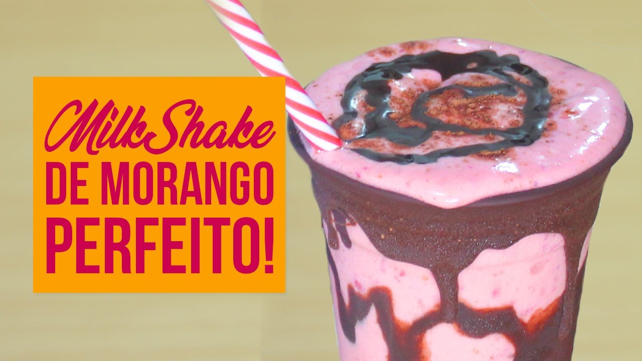 MILK SHAKE DE MORANGO PERFEITO! | Receita Fit Sem Açúcar, Super Cremoso ...