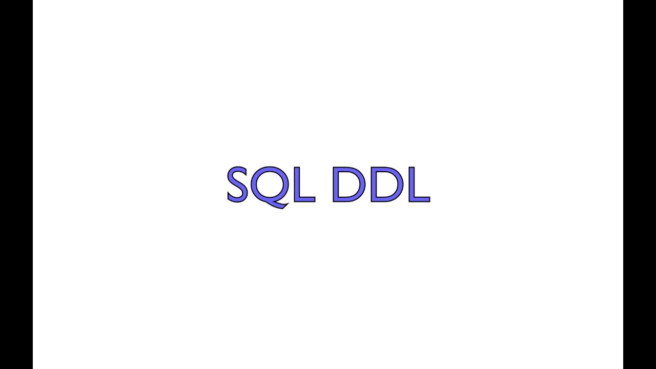 SQL DDL - YouTube
