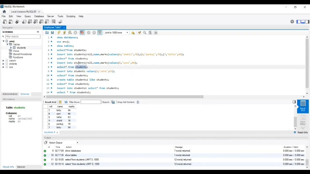 How to copy table (existing table to new) in MySql? - YouTube