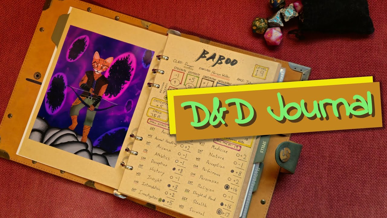 meet Baboo 🏹 D&D character journal tour - YouTube