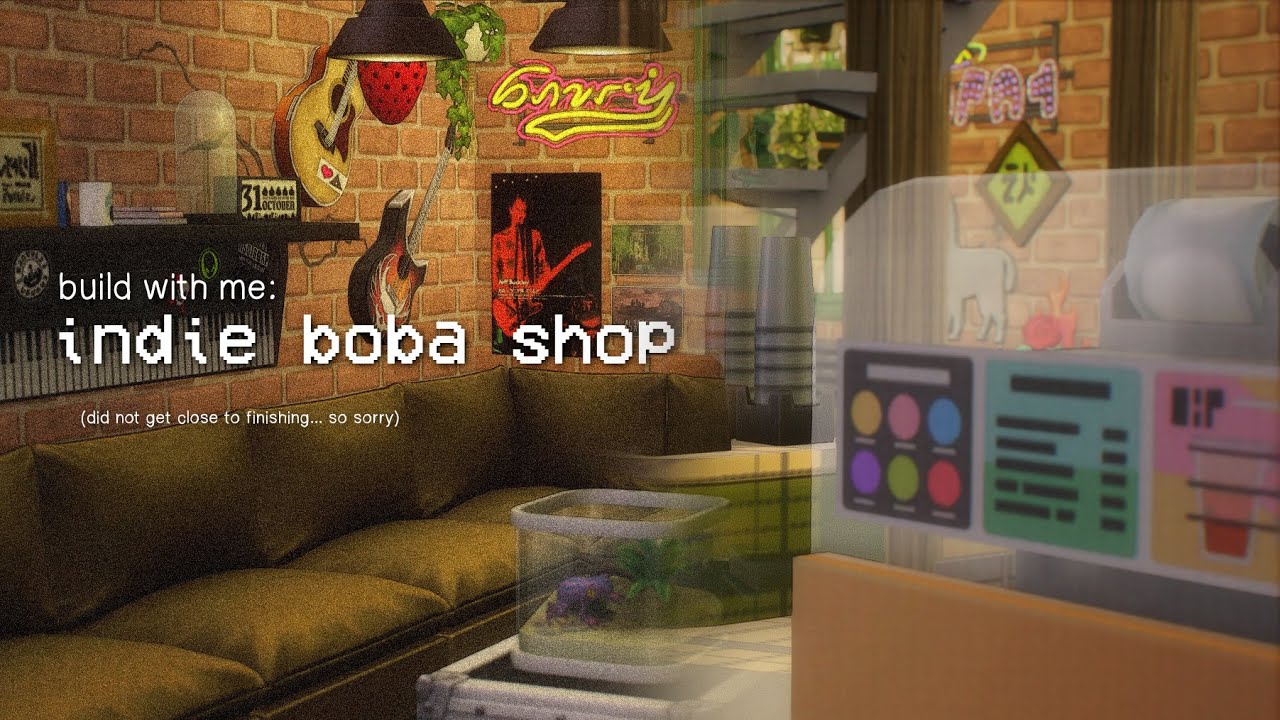building a cozy boba shop ‧₊˚ chatting + lofi // build with me! - YouTube