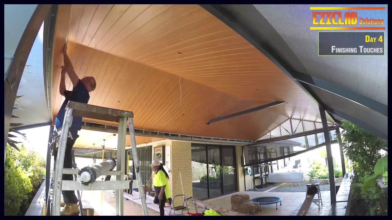 EZICLAD Cladding Installation onto Patio (Timelapse) - YouTube