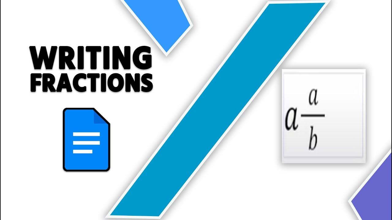 How to Writing Fractions in Google Docs - YouTube