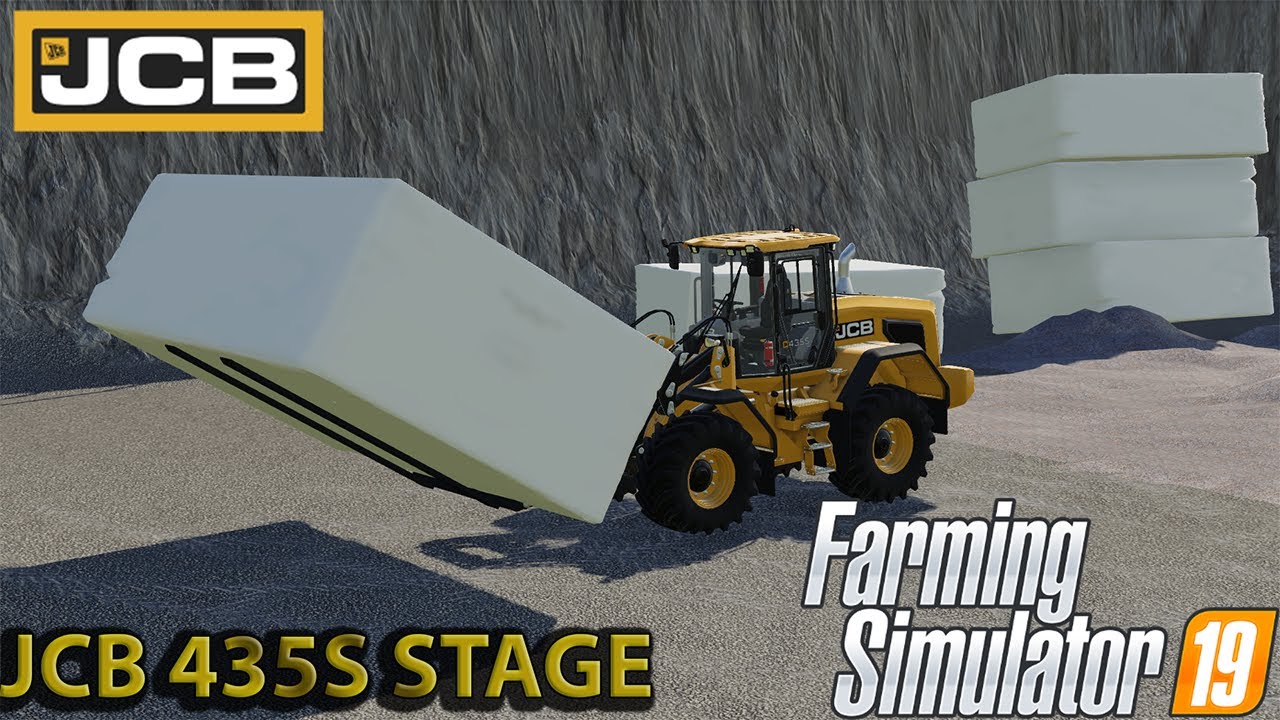 Loading marbles with JCB 435S STAGE and transport them||FS19 New Marble ...