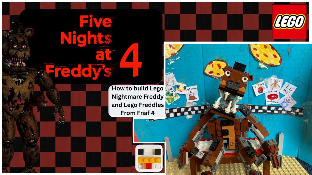 How to make Lego nightmare Freddy with Lego Freddles from fnaf 4(Lego ...