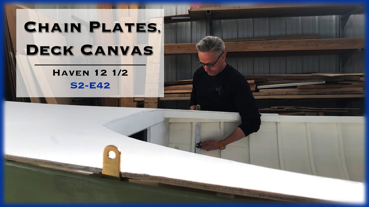 Wooden Boat Building. Chain Plates & Deck Canvas, S2- E42 - YouTube