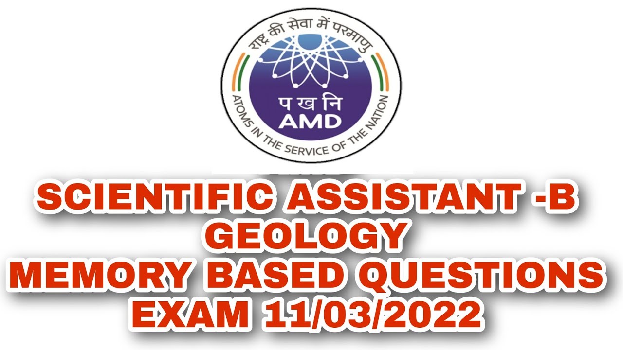 AMD SCIENTIFIC ASSISTANT-B 2022 || AMD SCIENTIFIC ASSISTANT GEOLOGY ...