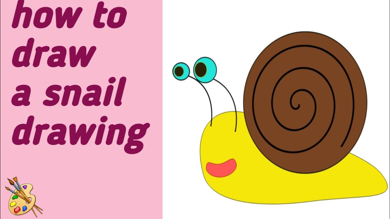 How to draw snail/how to draw snail easy/how to draw snail step by step ...