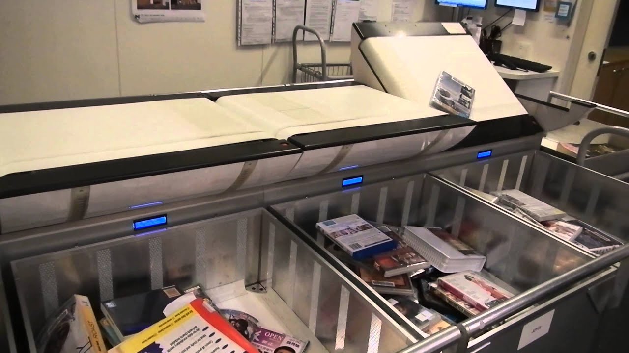 Library automated RFID return solution DAG System - YouTube
