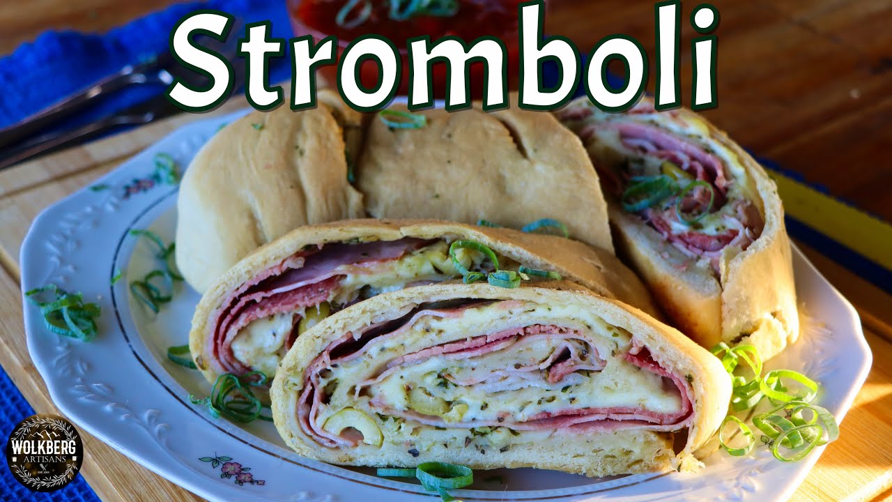 How to make Stromboli with Italian Meats | Salami & Cheese Pizza rolls ...