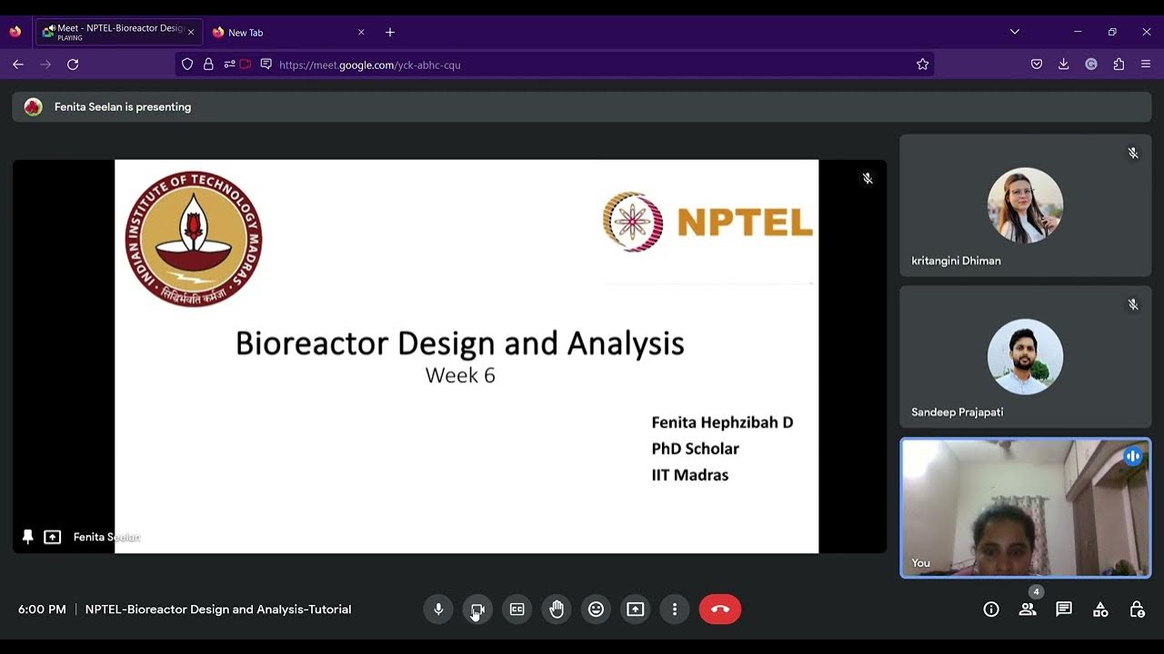 WEEK 6-NPTEL Bioreactor Design and Analysis Tutorial - YouTube