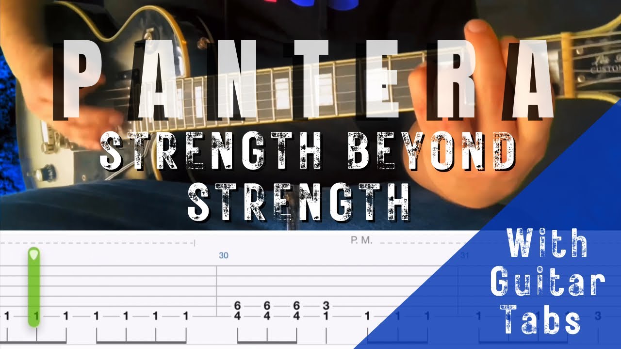 Pantera- Strength Beyond Strength (Guitar Tab Play Along) - YouTube