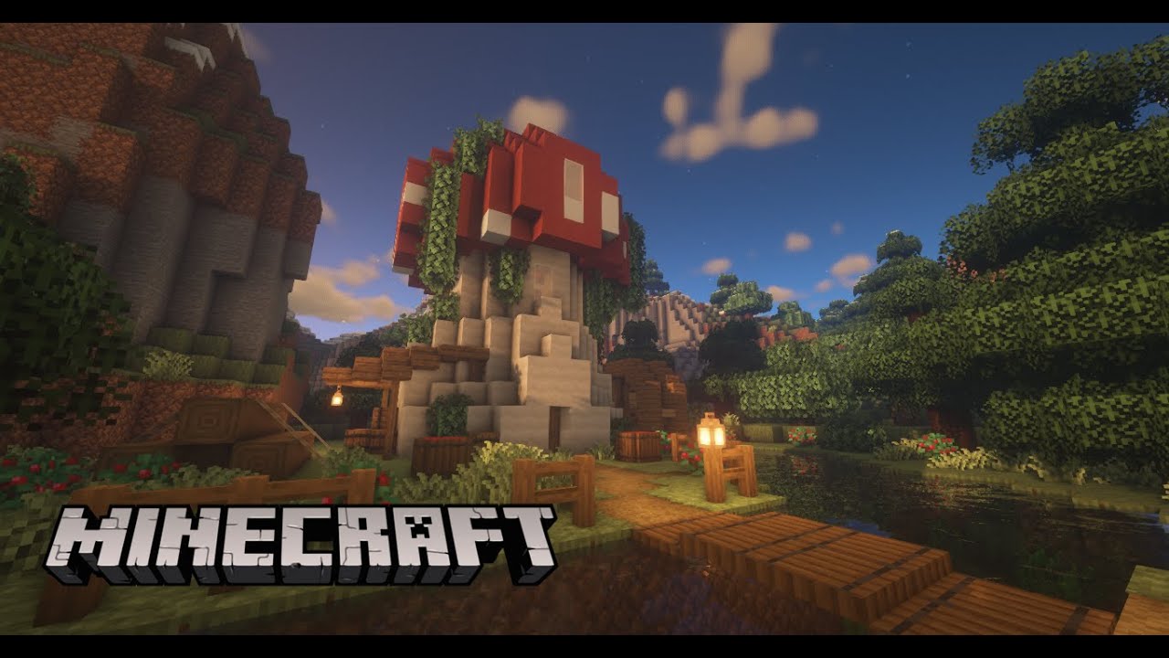 Minecraft: How to build a mushroom house tutorial - YouTube