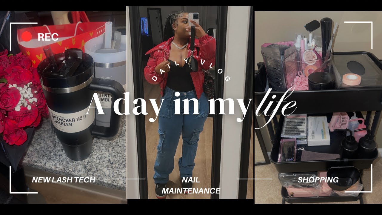DAILY VLOG EP. 8. beginner lash tech | set up my lash cart | nail ...